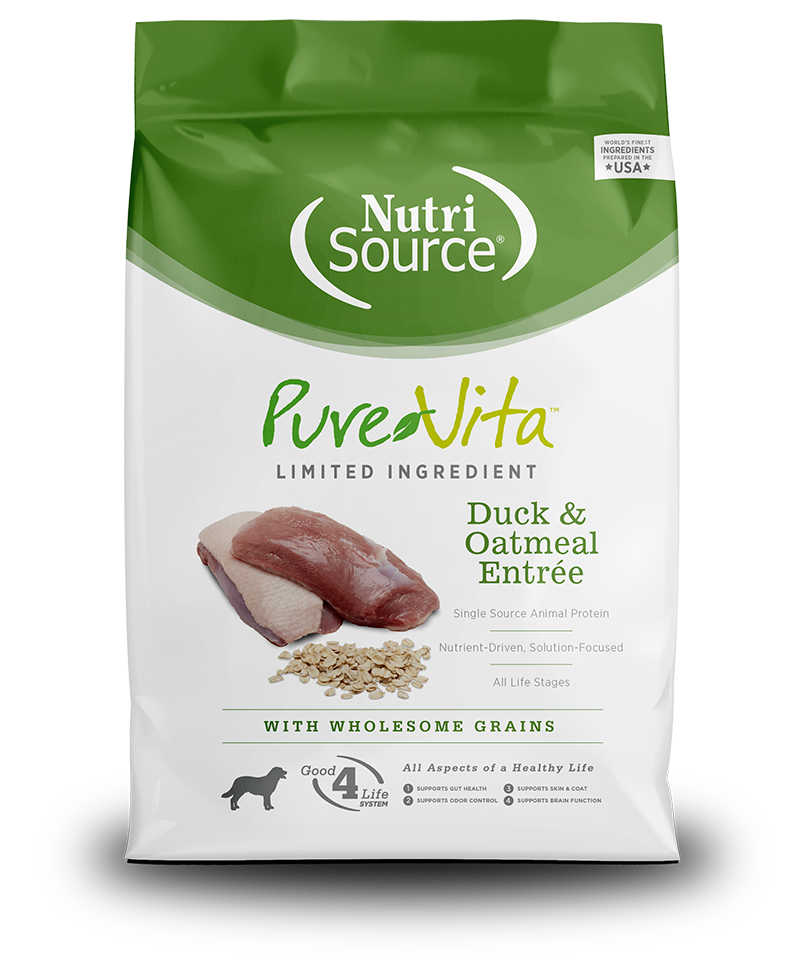 NutriSource® PureVita™ Limited Ingredient Duck & Oatmeal Entrée Dog ...