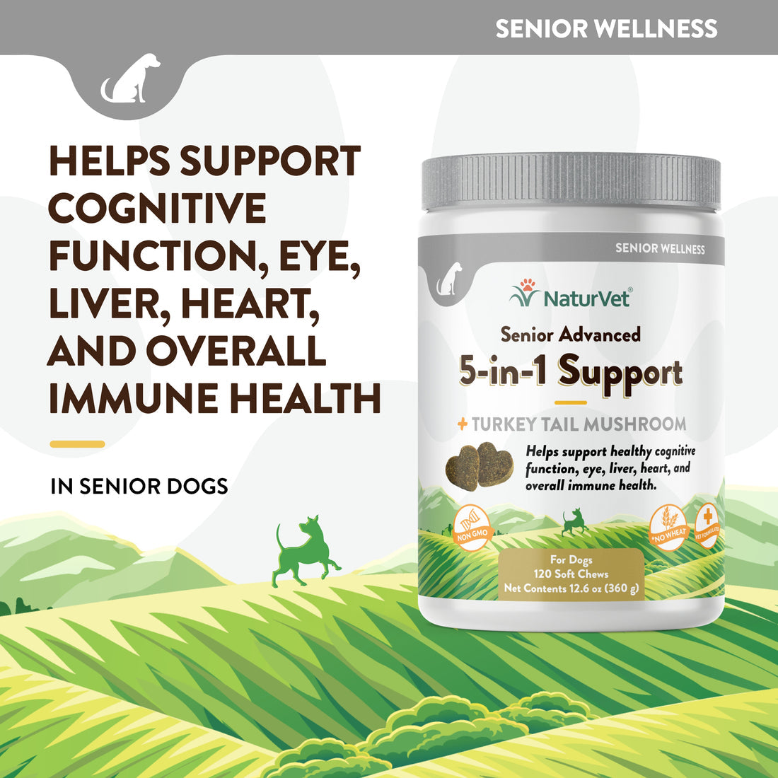 NaturVet Senior Advance 5-in-1 Support Soft Chews for Dogs - Ukiah, CA ...