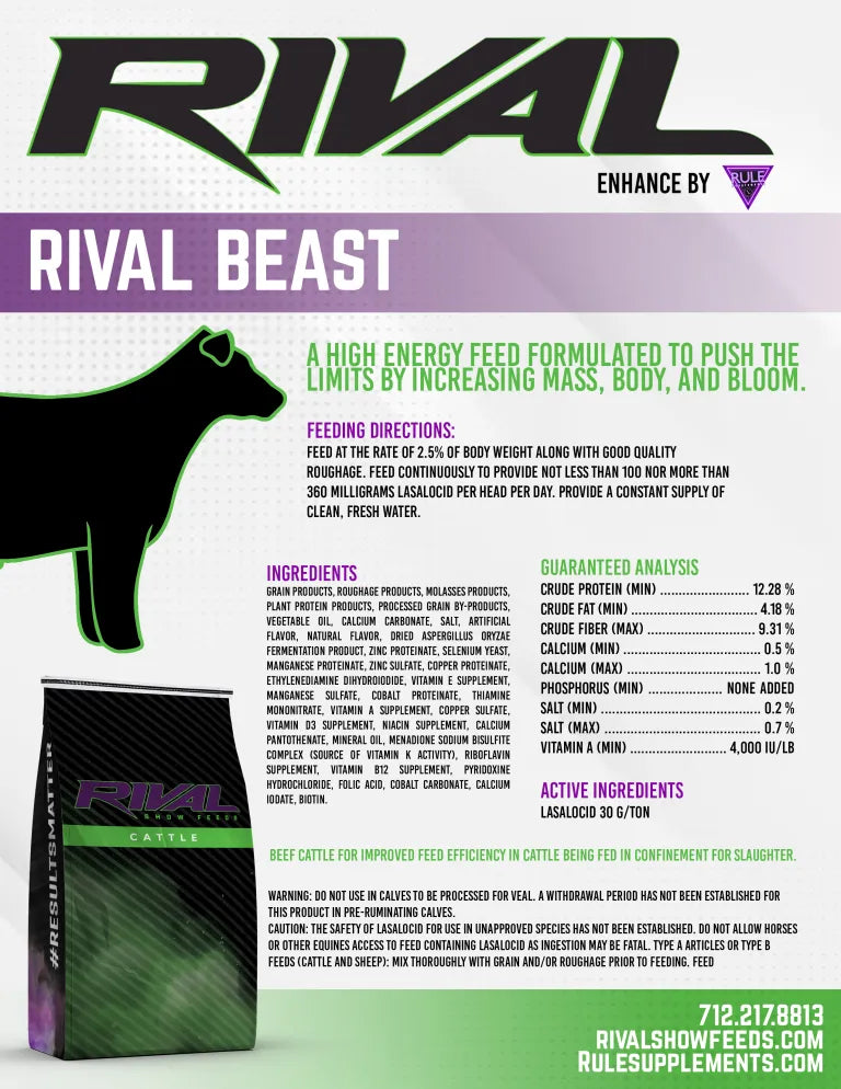 Associated Feed Rival Beef Show Feed - Ukiah, CA - Lakeport, CA ...
